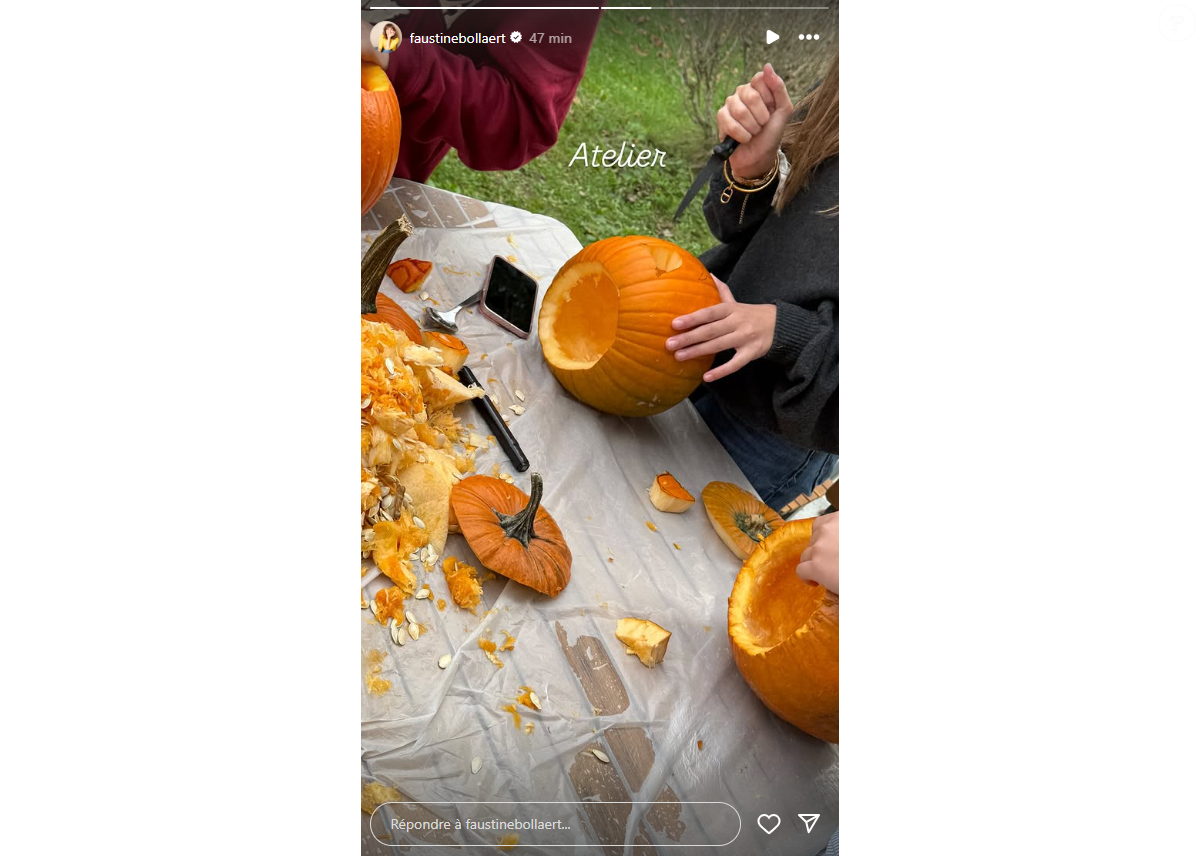 Photo : A l'approche d'Halloween, elle a accompagné ses enfants pour un ...