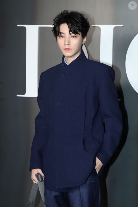 Photo : Karry Wang au photocall du défilé Dior Homme à l'École ...