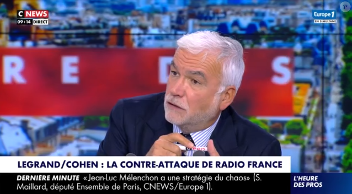 Photo : Pascal Praud dans L'Heure des Pros sur CNews - Purepeople