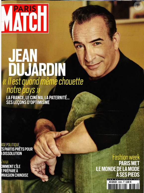 Photo : Jean Dujardin en couverture de "Paris Match", numéro du 9 octobre 2025. - Purepeople