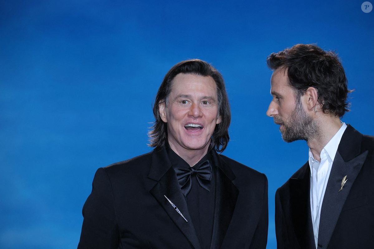 Photo : Jim Carrey et Benjamin Lavernhe lors de la 51e cérémonie des ...