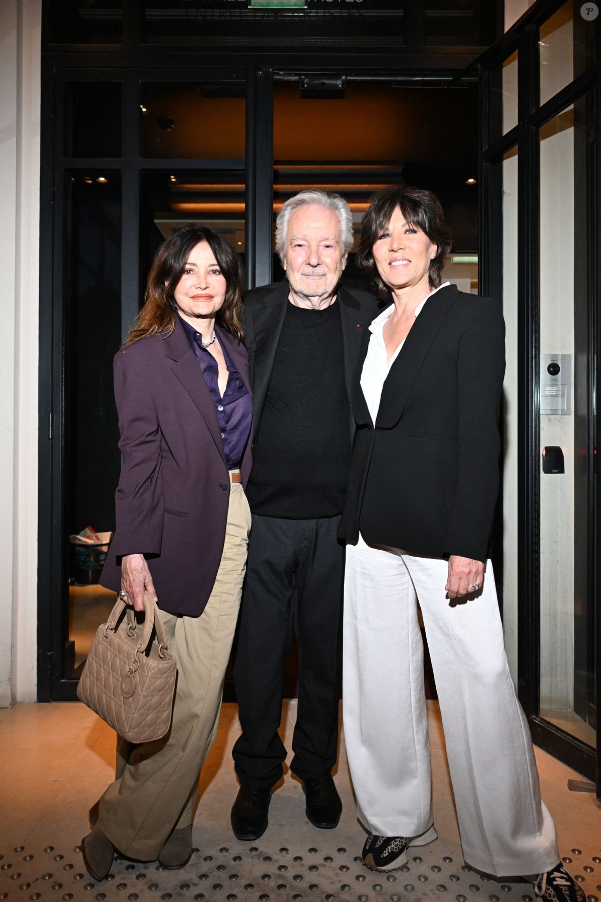 Photo : Évelyne Bouix, Pierre Arditi, Mathilde Seigner - Arrivées à l'enregistrement de l ...