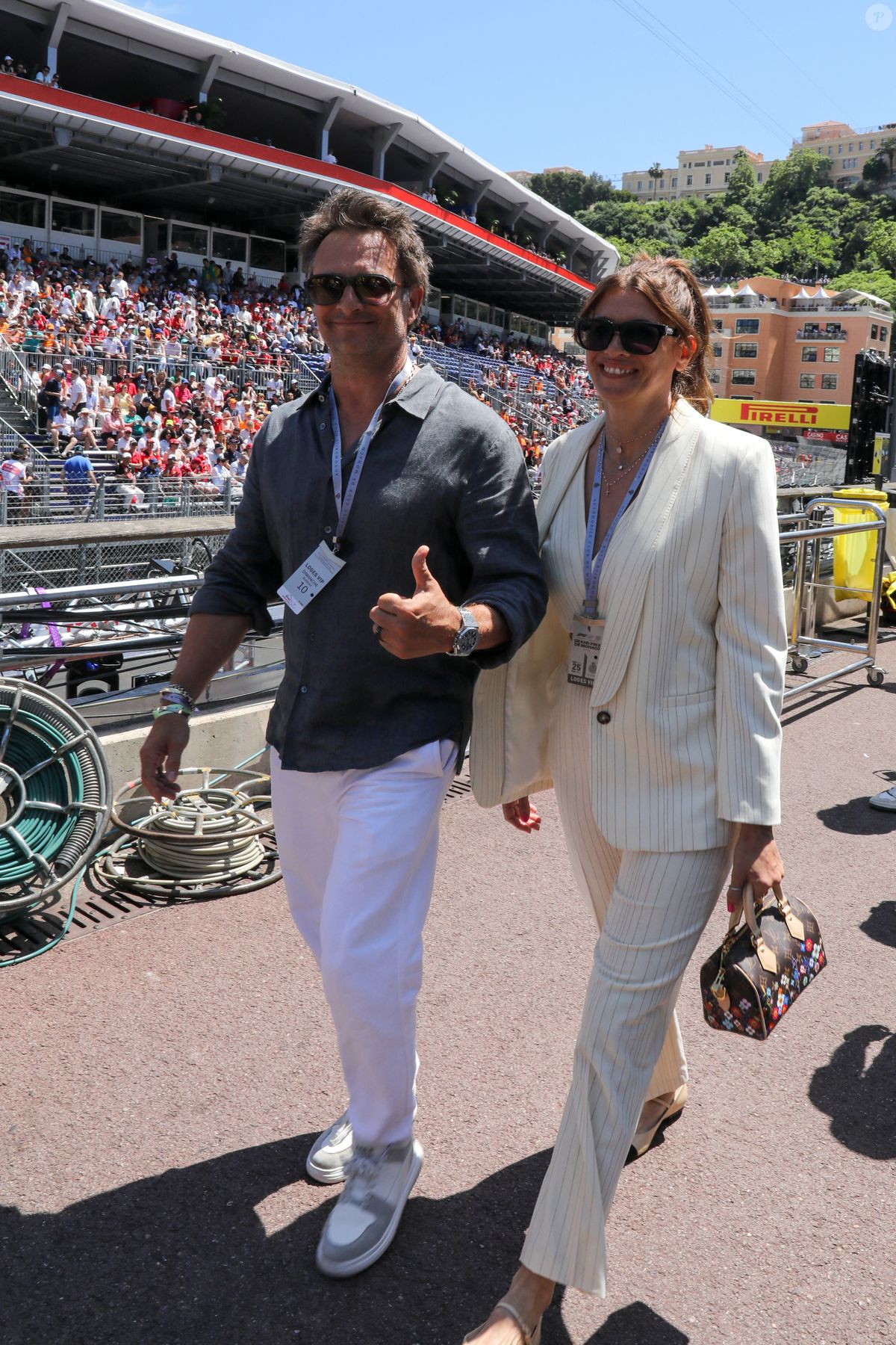 Photo : Alexandra Pastor et David Hallyday au Grand Prix de Formule 1 ...