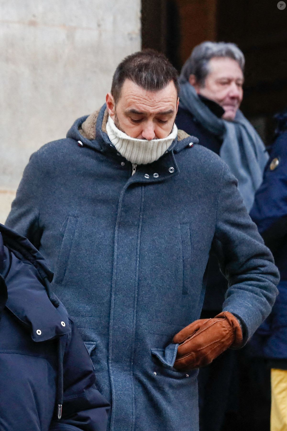 Photo : Cyril Lignac à la sortie des obsèques de Jean-Luc Petitrenaud ...