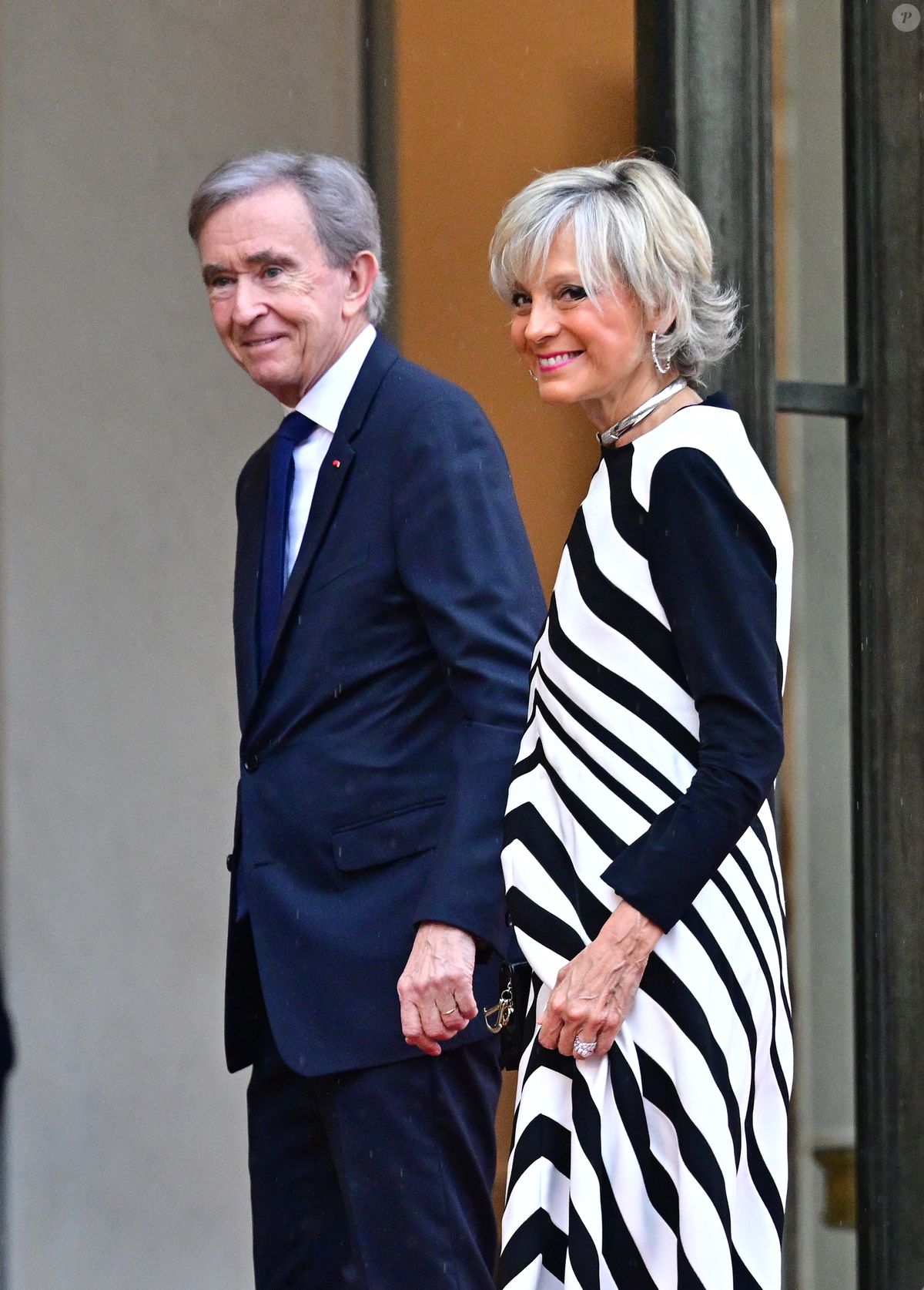 Photo : Bernard Arnault, Pdg de LVMH et sa femme Hélène Mercier ...