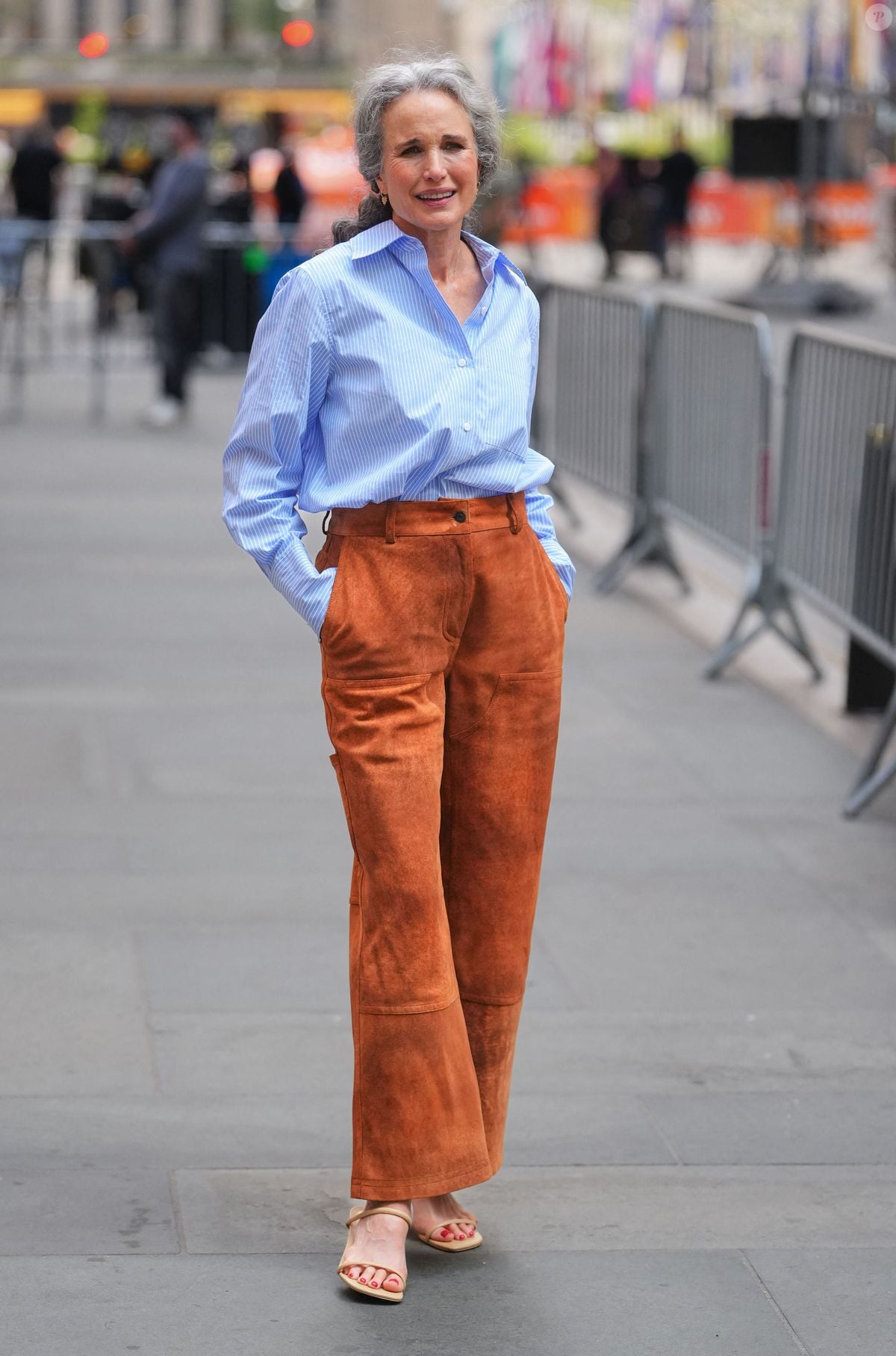 Photo : Andie MacDowell a fait un passage chez NBC Televisions à New ...