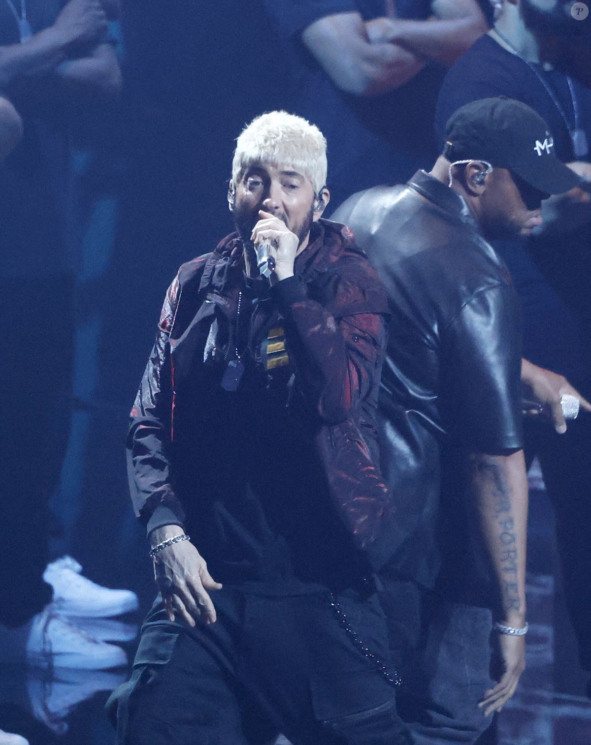 Photo : Eminem se produit sur scène lors des MTV Video Music Awards ...