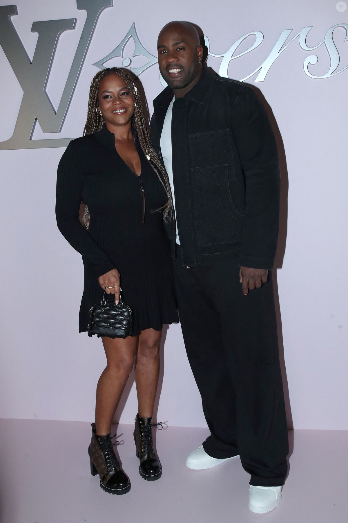 Photo : Luthna Plocus et Teddy Riner - Photocall du Défilé de Mode ...