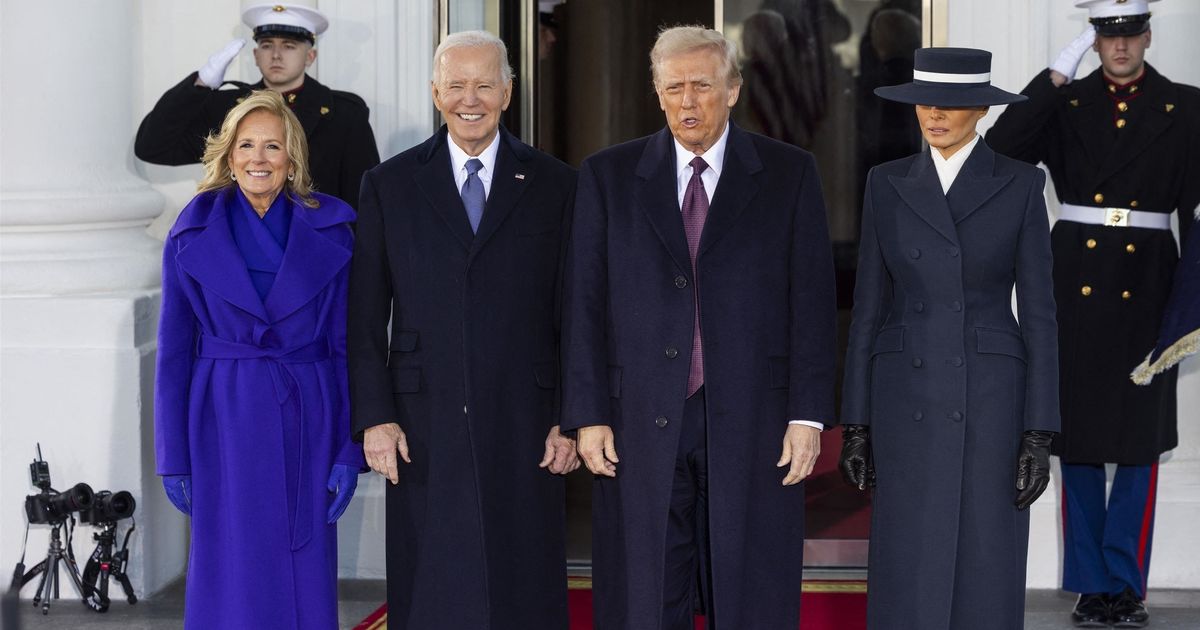 Investiture de Trump : Chapeau XXL et look austère... Sa femme Melania ...