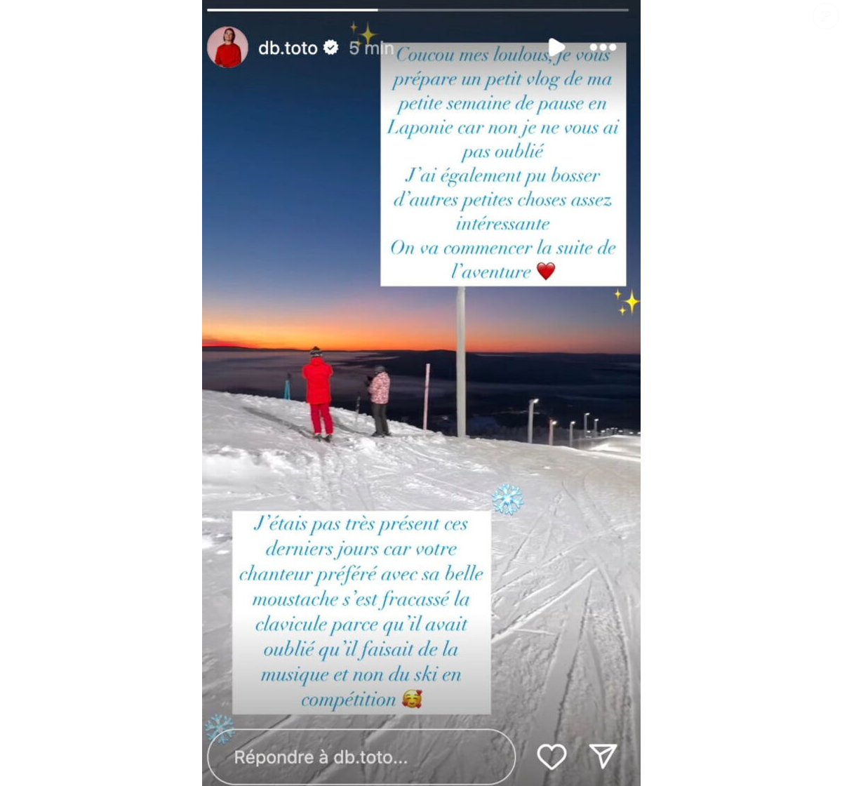Photo : Sur Instagram, il révèle avoir fait un accident de ski. Thomas ...