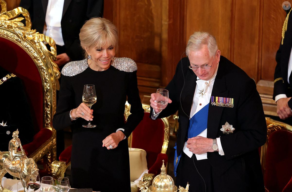 Photo : Brigitte Macron, Alastair King, lord maire de Londres lors d’un ...