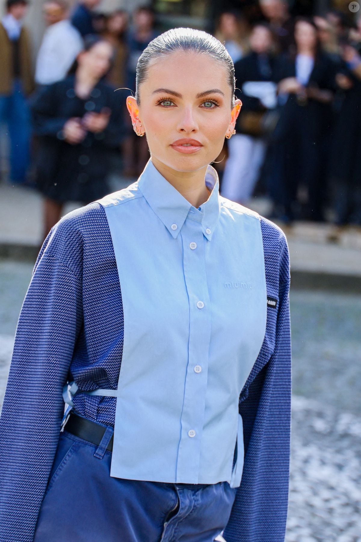 Photo : Thylane Blondeau aux arrivées au défilé Miu Miu Collection ...