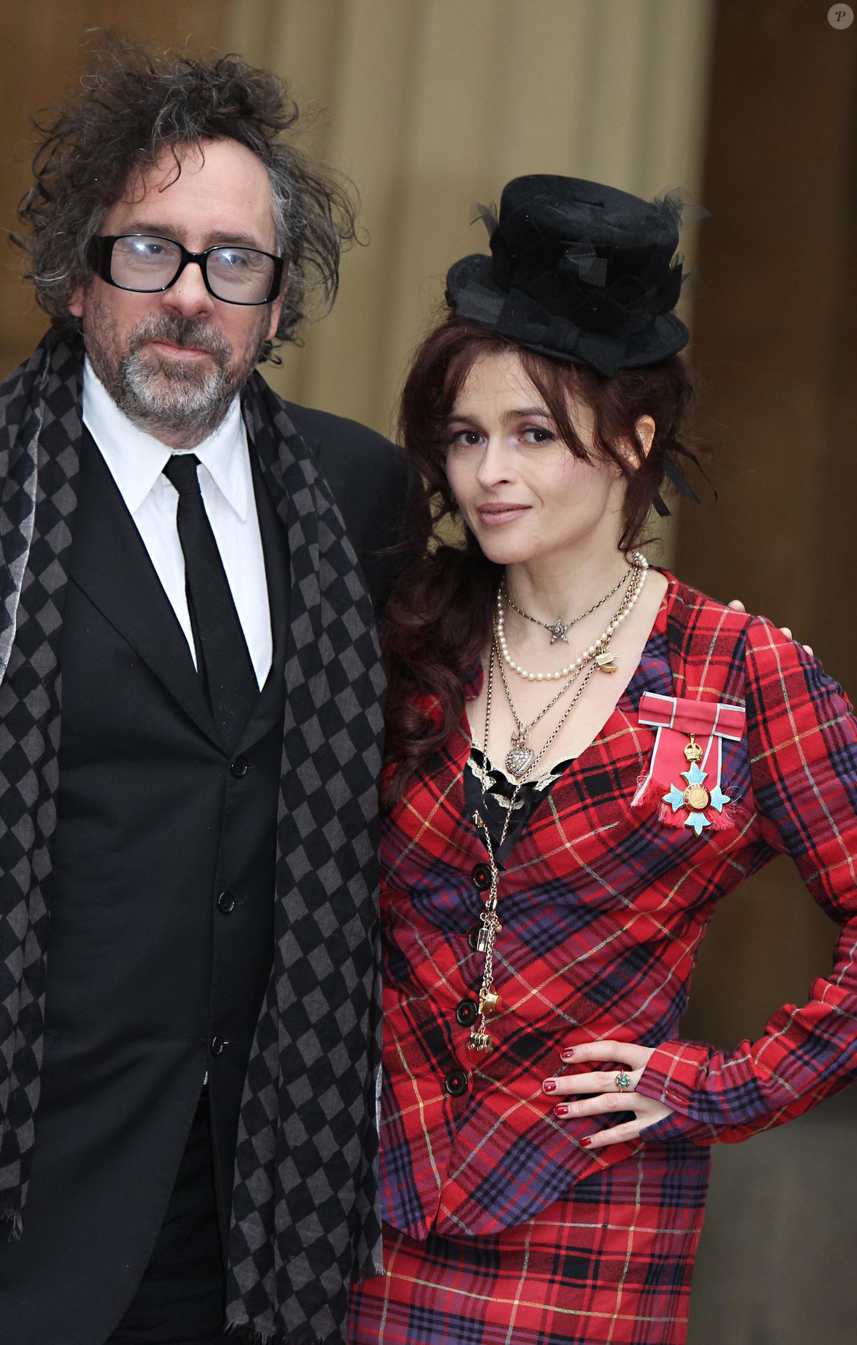 Photo : Helena Bonham Carter et son mari Tim Burton posent avec sa ...