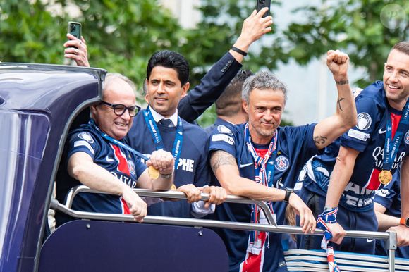 Photo : Luis Enrique Nasser al-Khelaïfi, Luis Campos - Les joueurs du ...
