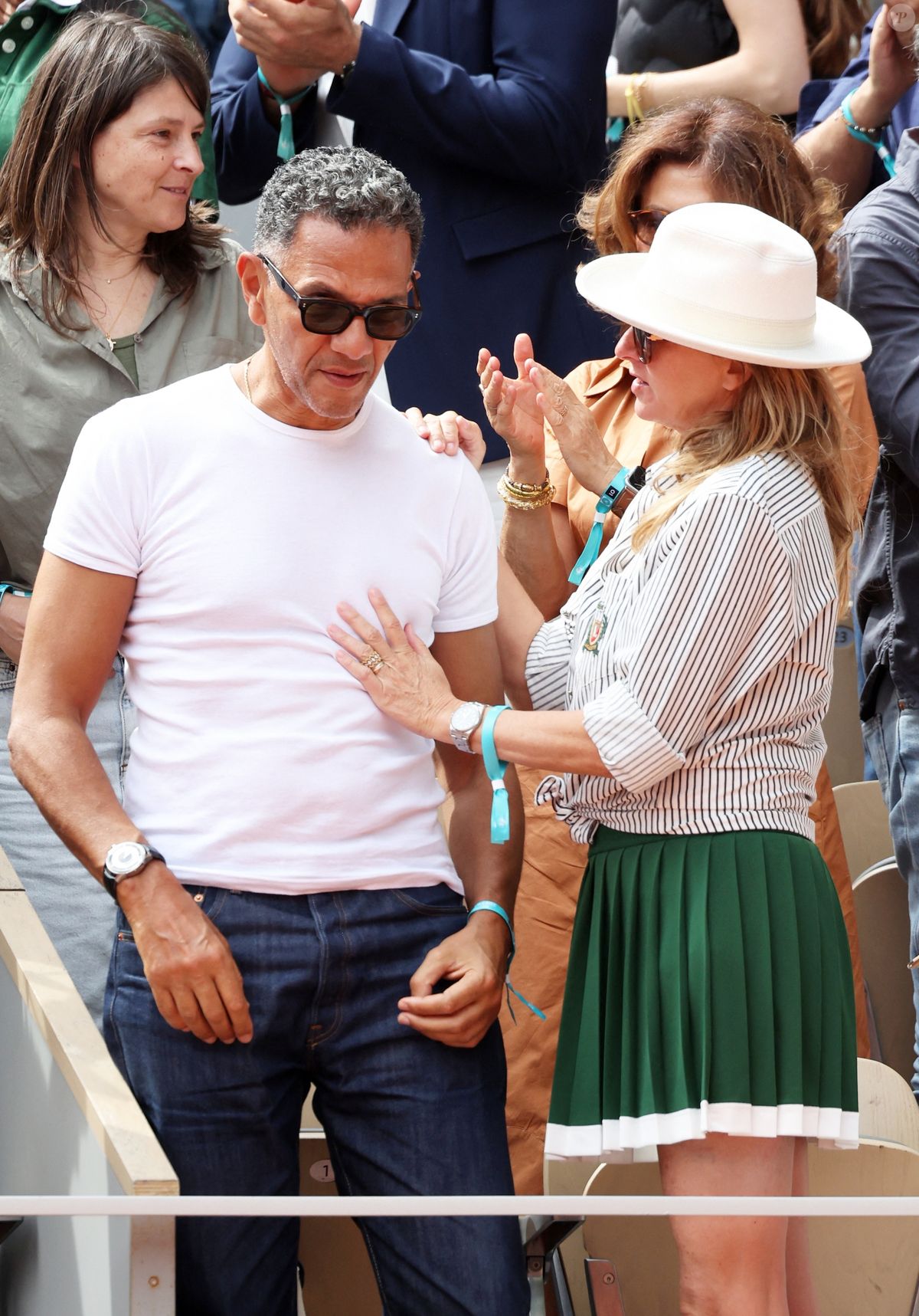 Photo : Sarah Poniatowski (Lavoine) avec son compagnon Roschdy Zem et ...