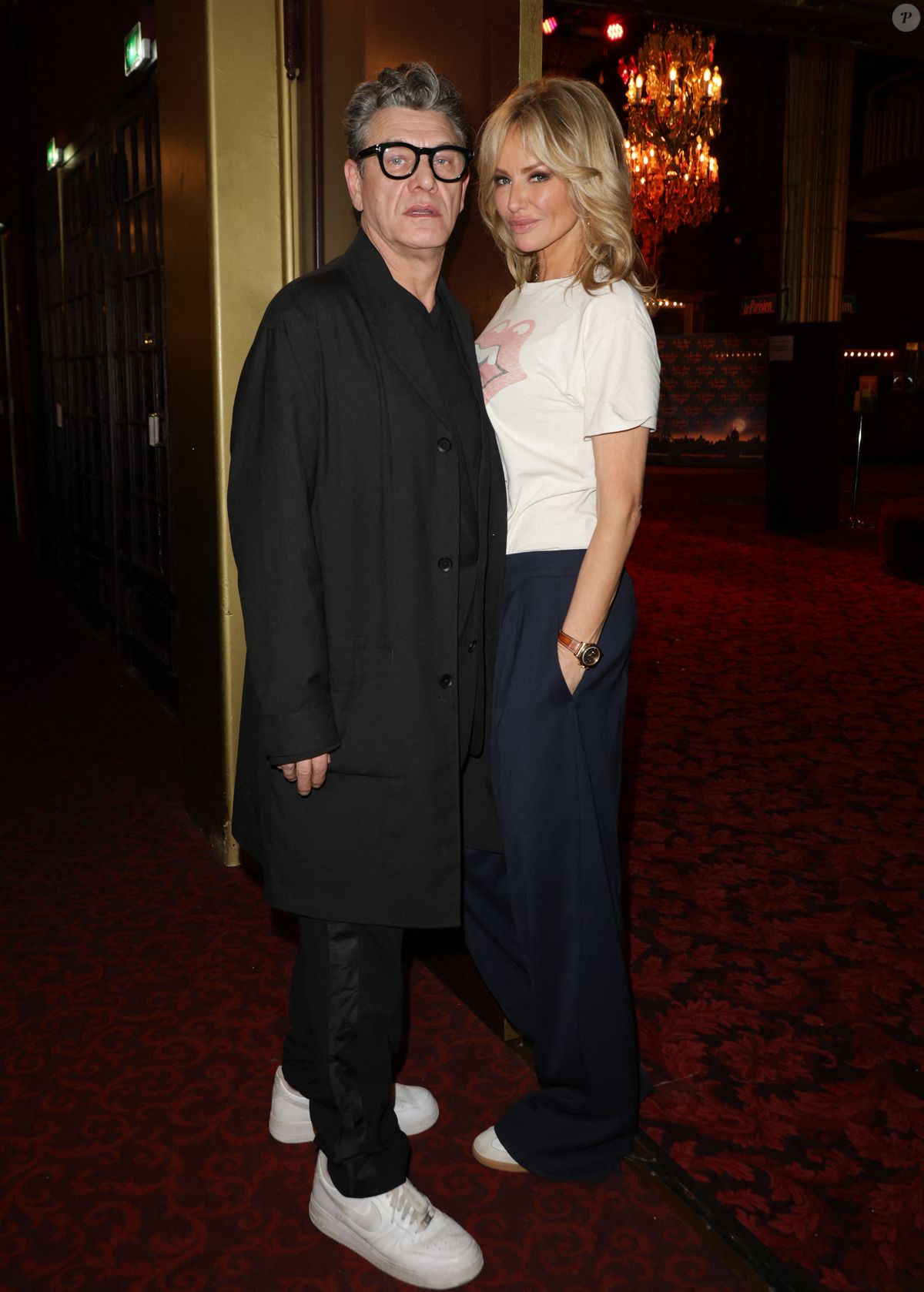 Photo : Marc Lavoine (co-producteur du spectacle) et sa compagne ...