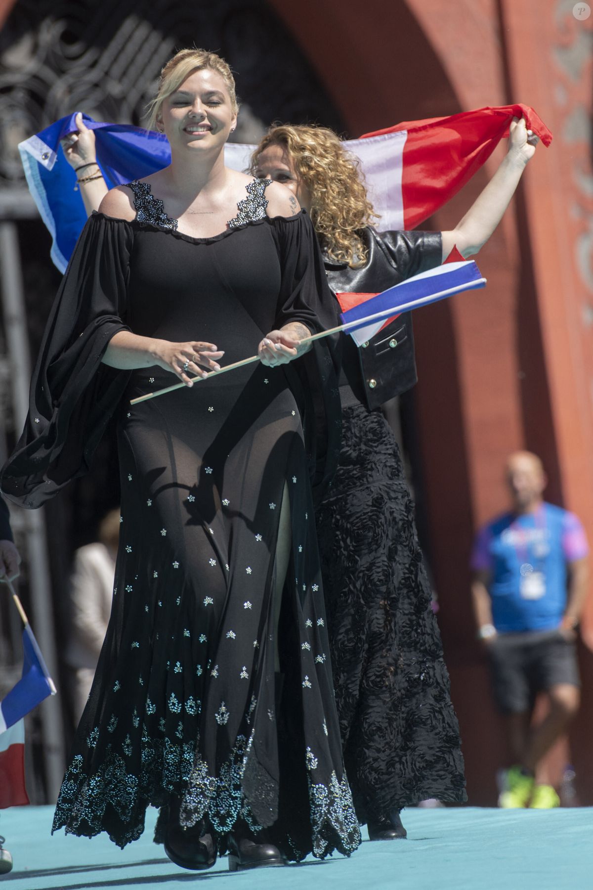 Photo : 11 mai 2025, Bâle, SUISSE : Louane Emera de France arrive au ...