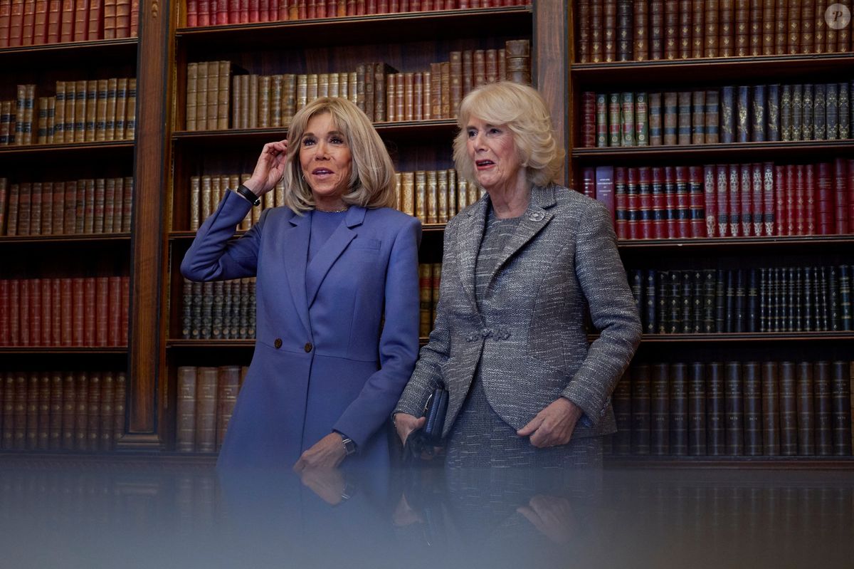 Photo : Brigitte Macron et Camilla Parker Bowles, reine consort d ...