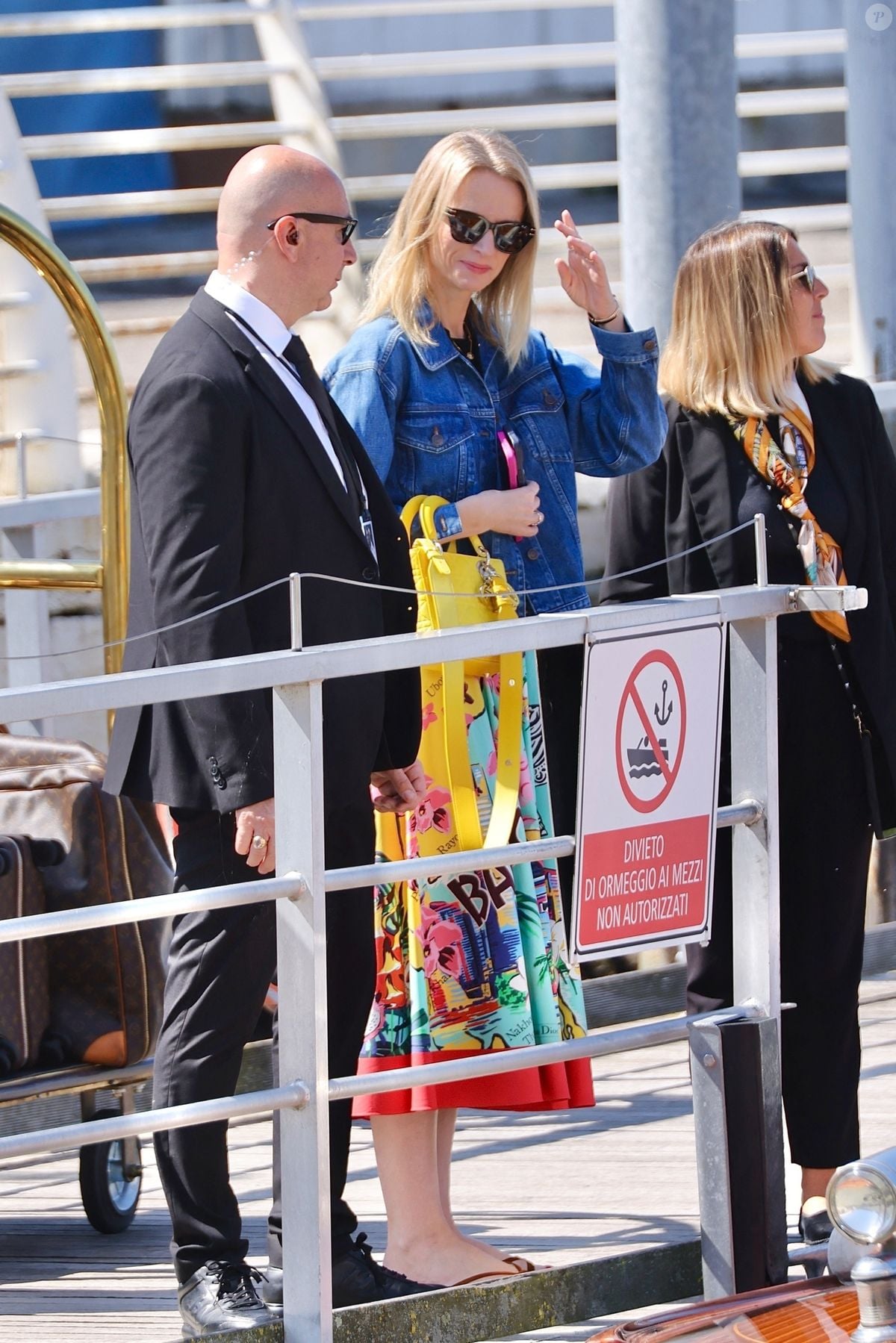 Photo : Delphine Arnault arrive au mariage à San Giorgio, Venise, de ...