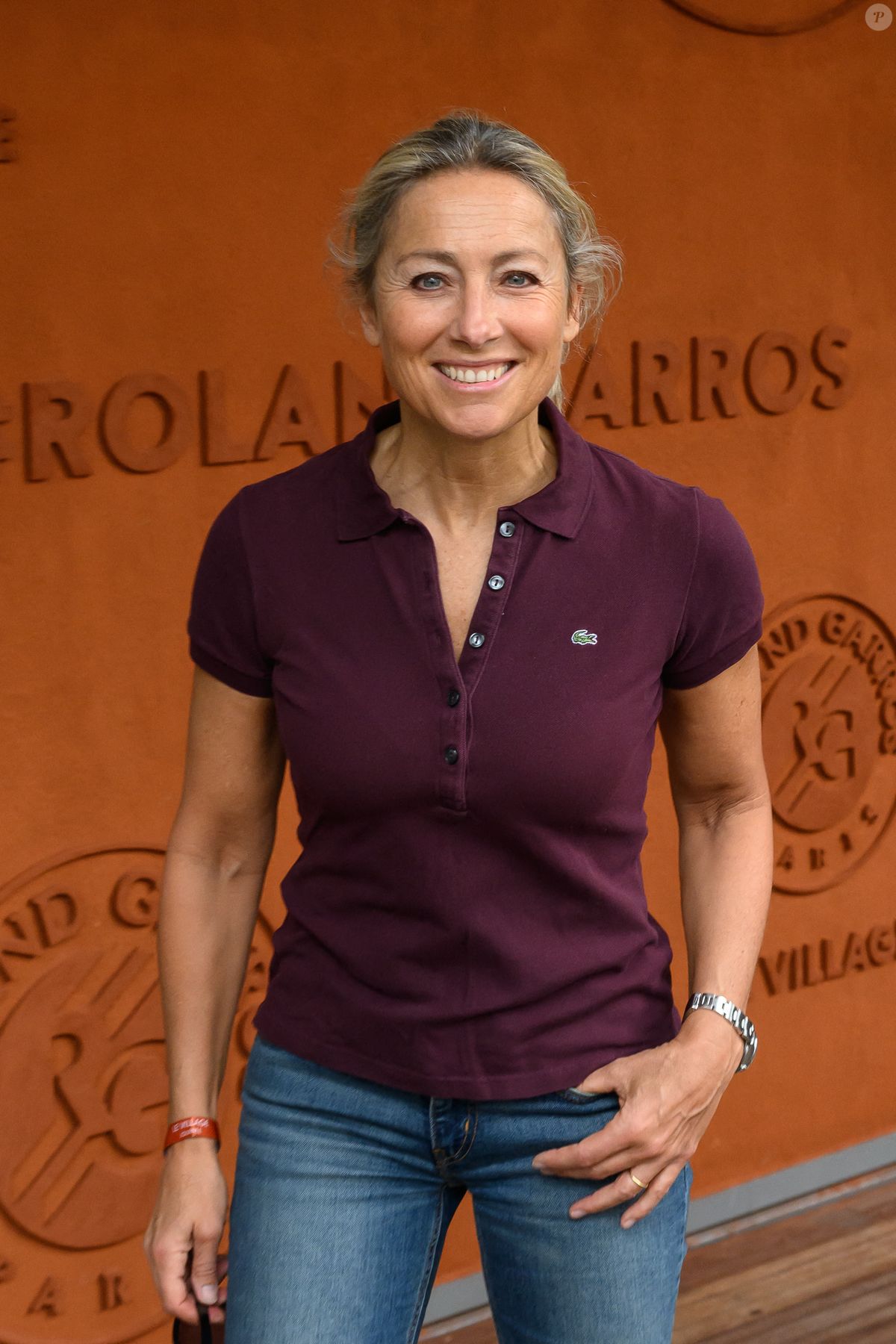 Photo : Anne-Sophie Lapix assiste aux Internationaux de France 2024 à ...