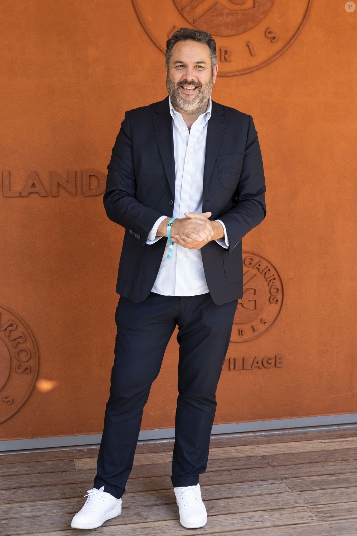 Photo : Bruce Toussaint au village lors des Internationaux de France de ...