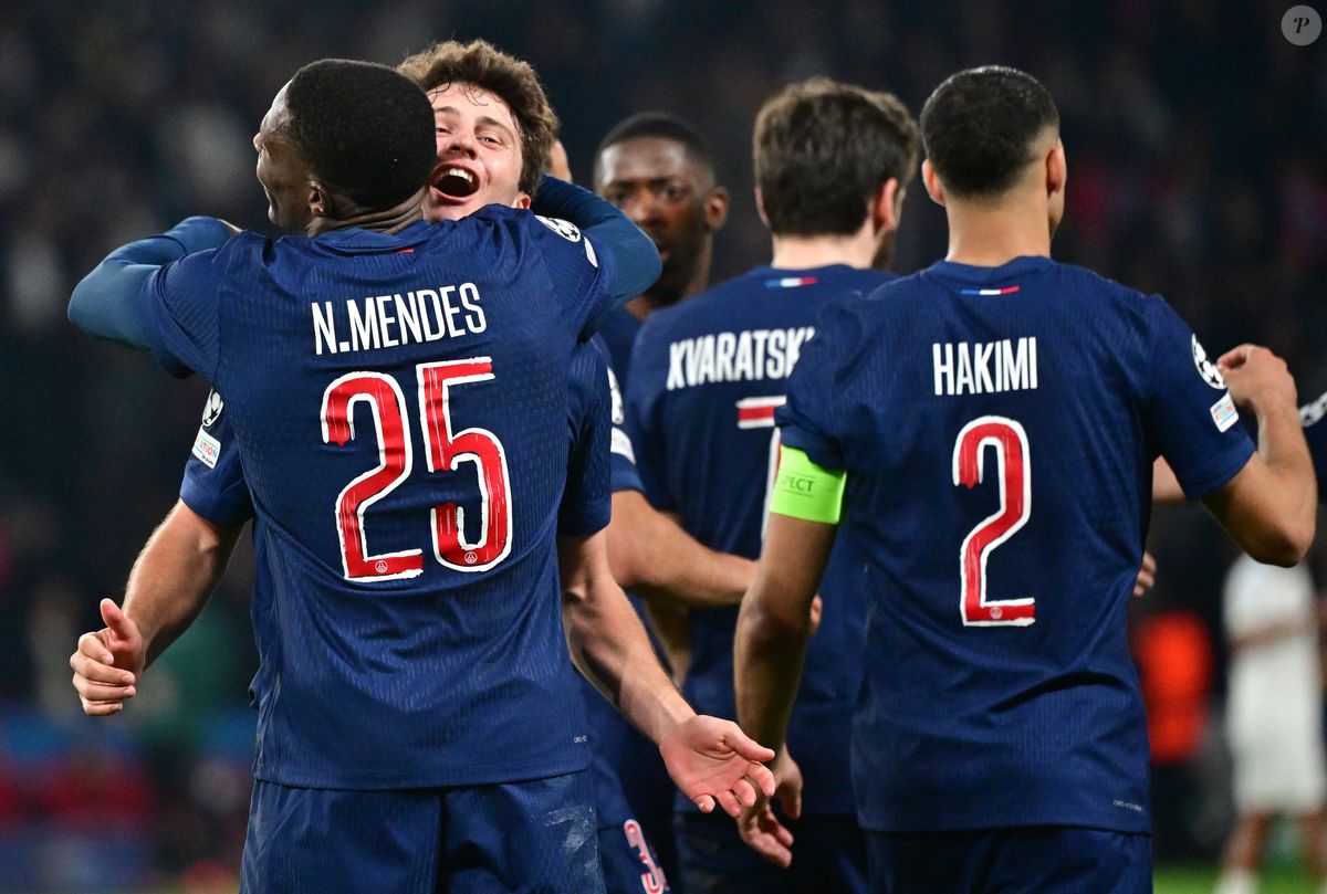 Photo : Match de quart de finale aller de Ligue Des Champions 2024-2025 ...