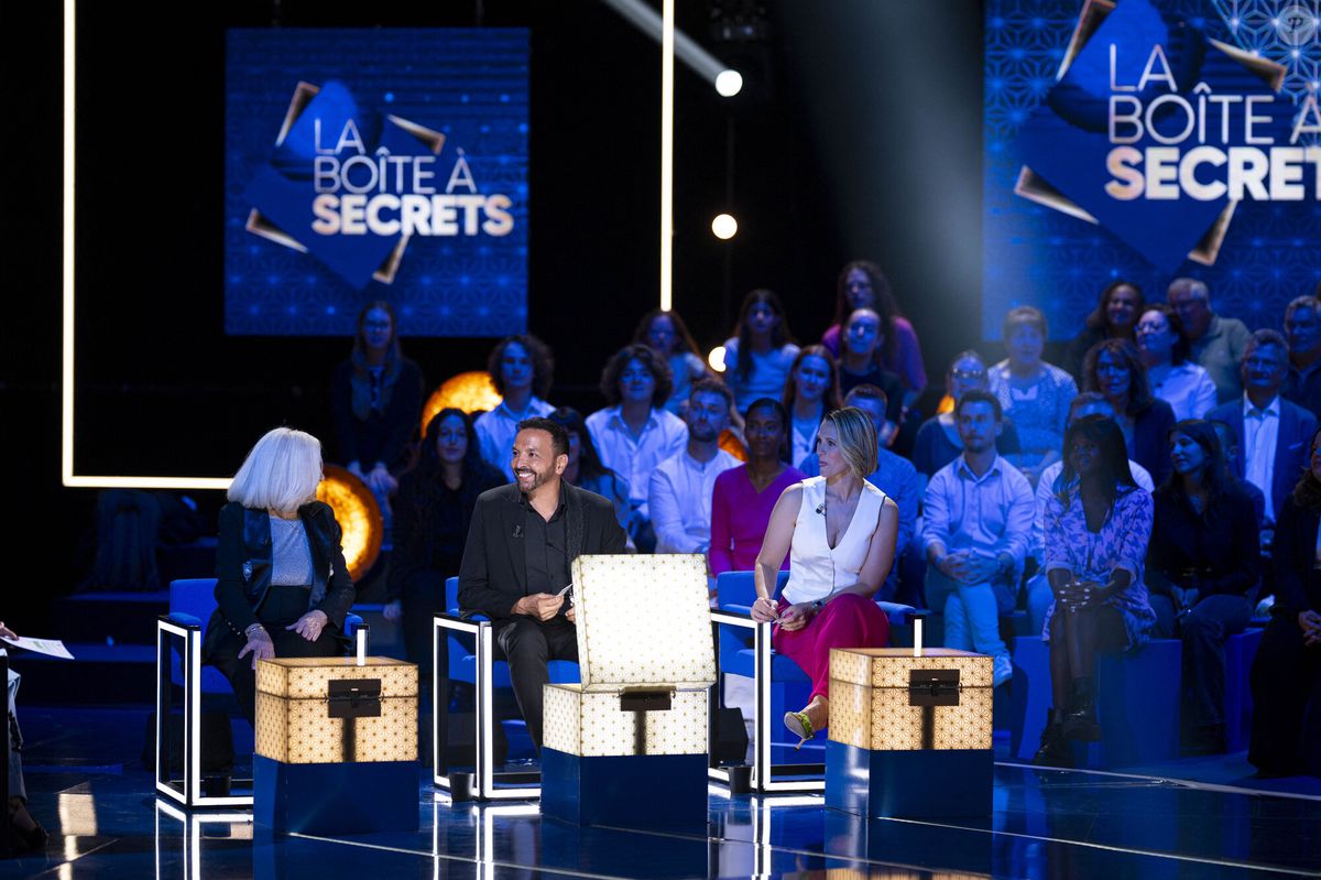 Photo : Exclusif - Lorie (Laure Pester), Kamel Ouali et Michèle Torr lors de l'enregistrement de ...