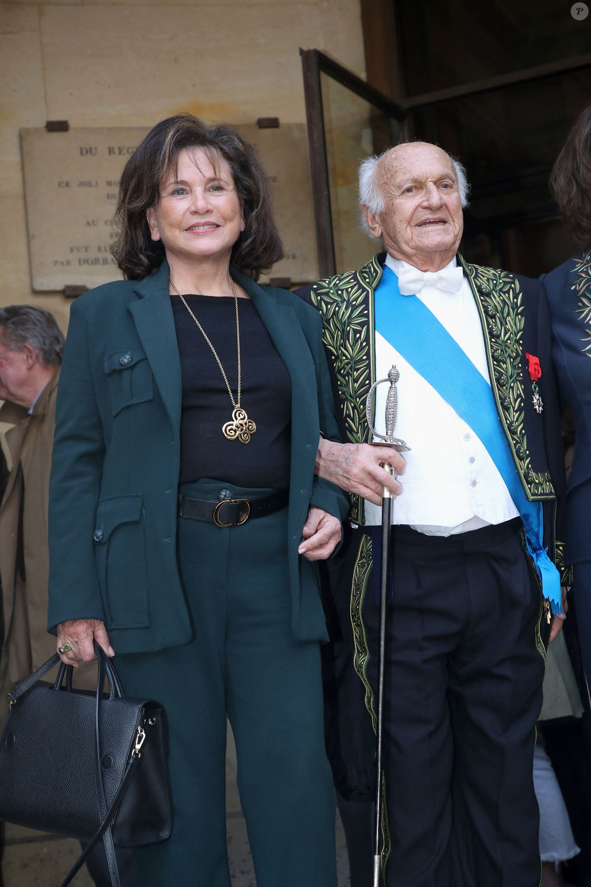 Photo : Anne Sinclair et Pierre Nora - Réception de Sylviane Agacinski ...