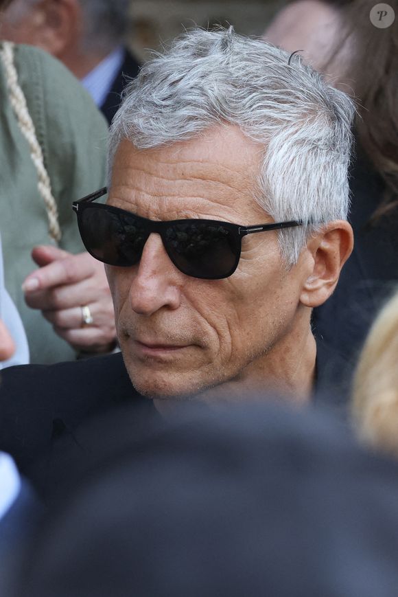 Photo : Nagui - Sorties des obsèques de Philippe Labro en l'église de ...