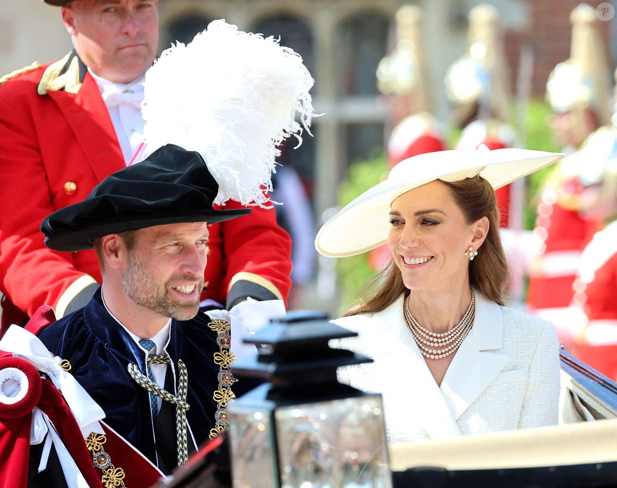 Photo : Le prince et la princesse de Galles assistant au service annuel ...