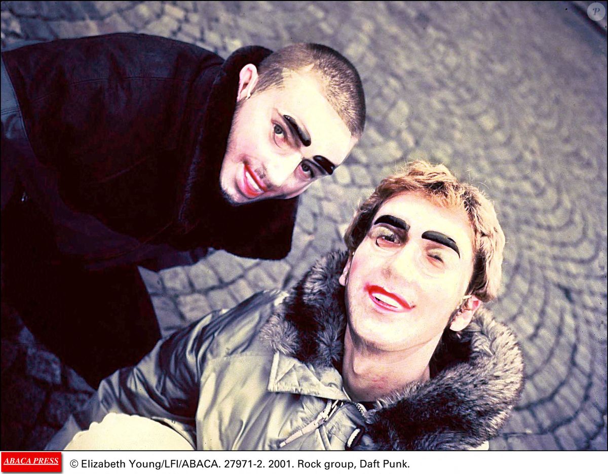Photo : Groupe de rock, Daft Punk. © Elizabeth Young/LFI/ABACA 2001 ...