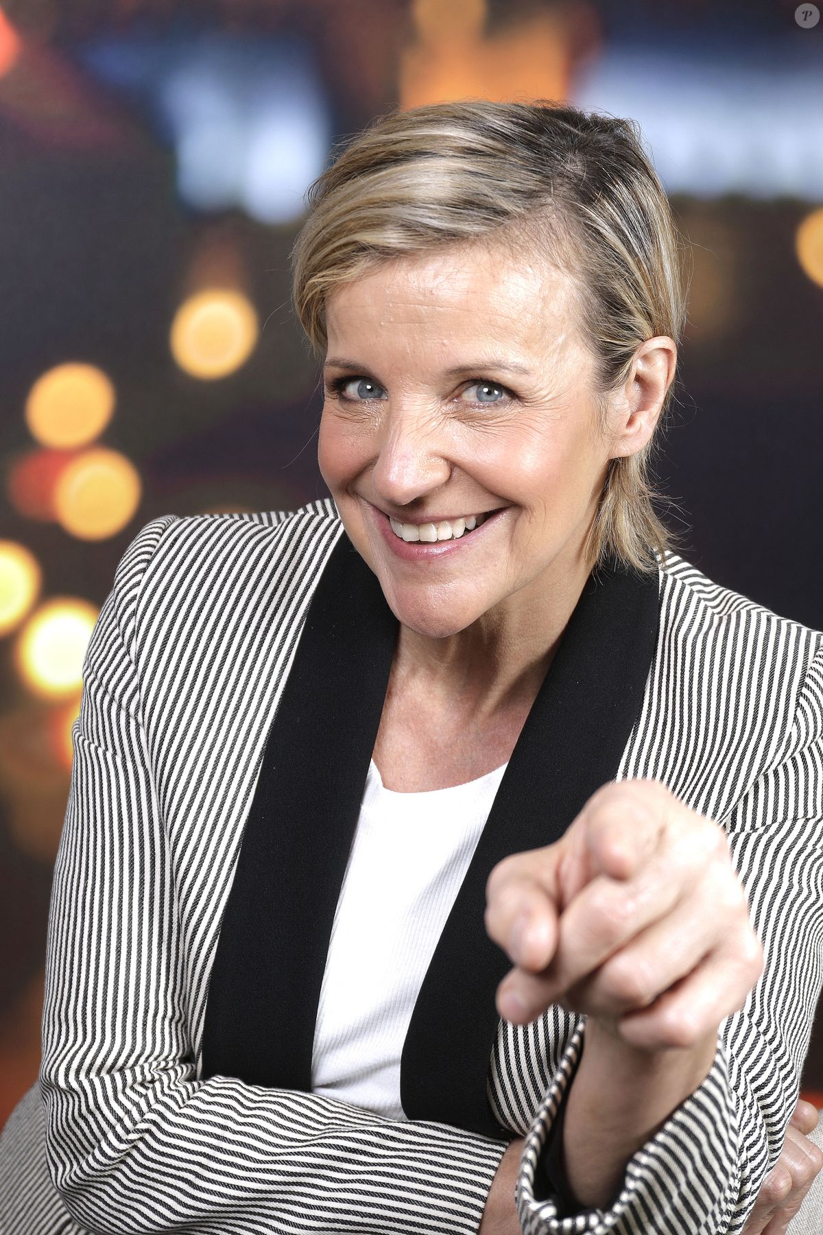 Photo : Portrait de Céline Géraud lors de l'enregistrement de l ...