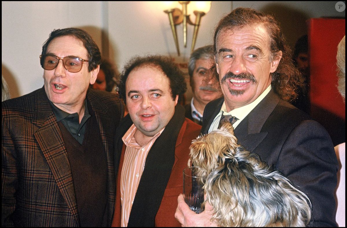 Photo : Robert Hossein, Jacques Villeret et Jean-Paul Belmondo, lors de ...