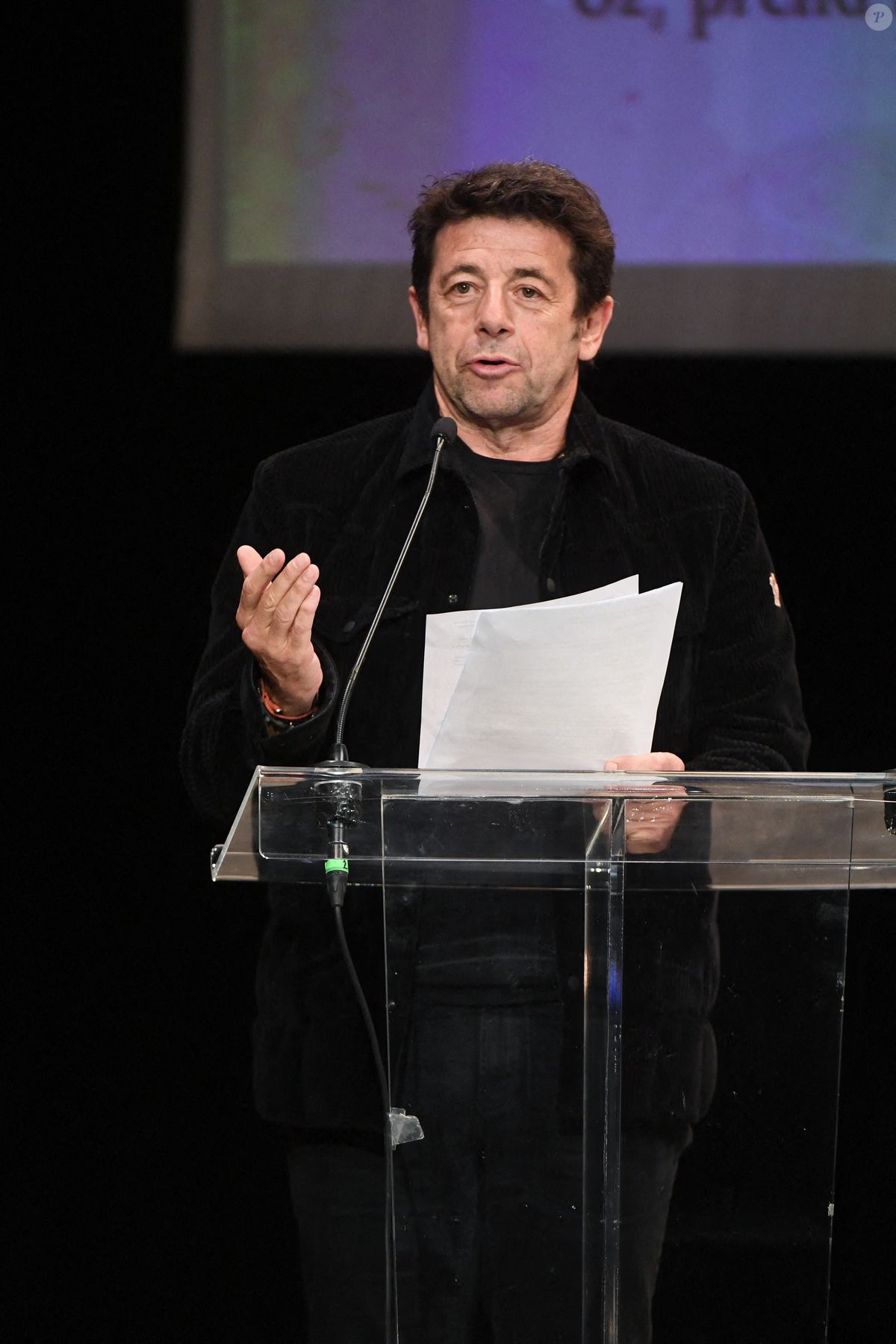 Photo : Patrick Bruel sur scène lors d'une soirée contre la montée de l ...