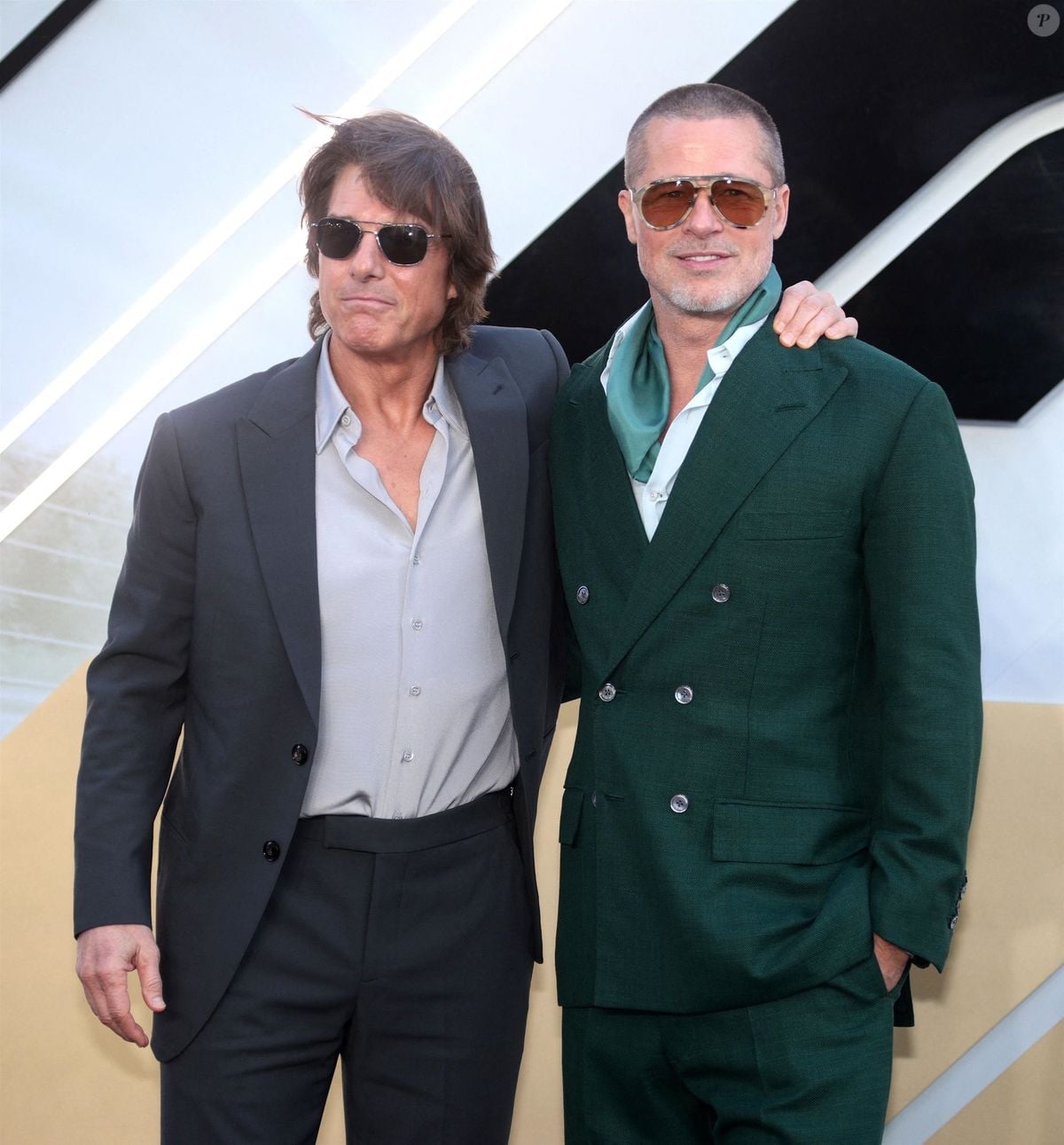 Photo : Brad Pitt et Tom Cruise à la première du film "F1" au Cineworld ...