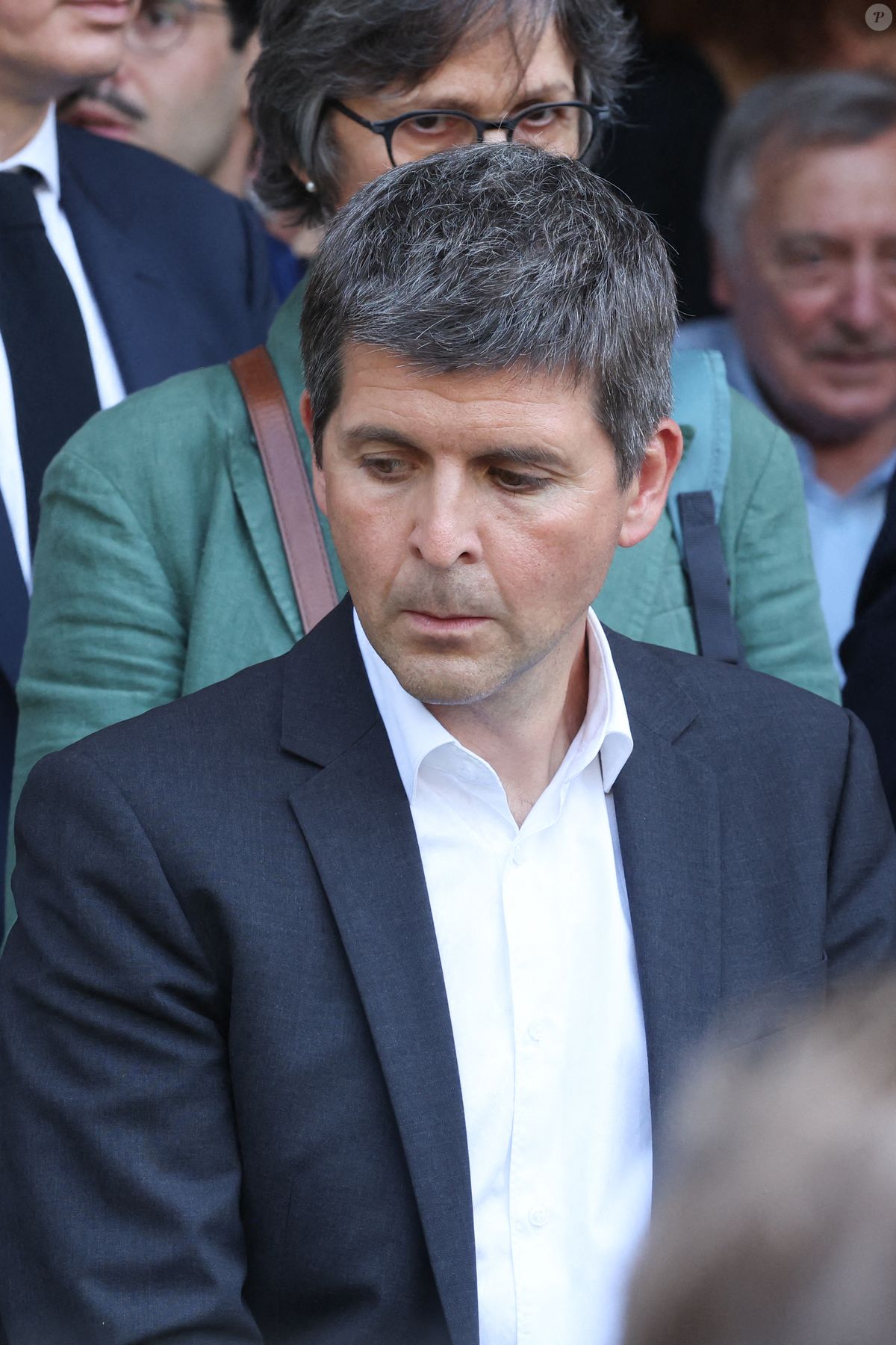 Photo : Thomas Sotto - Sorties des obsèques de Philippe Labro en l ...