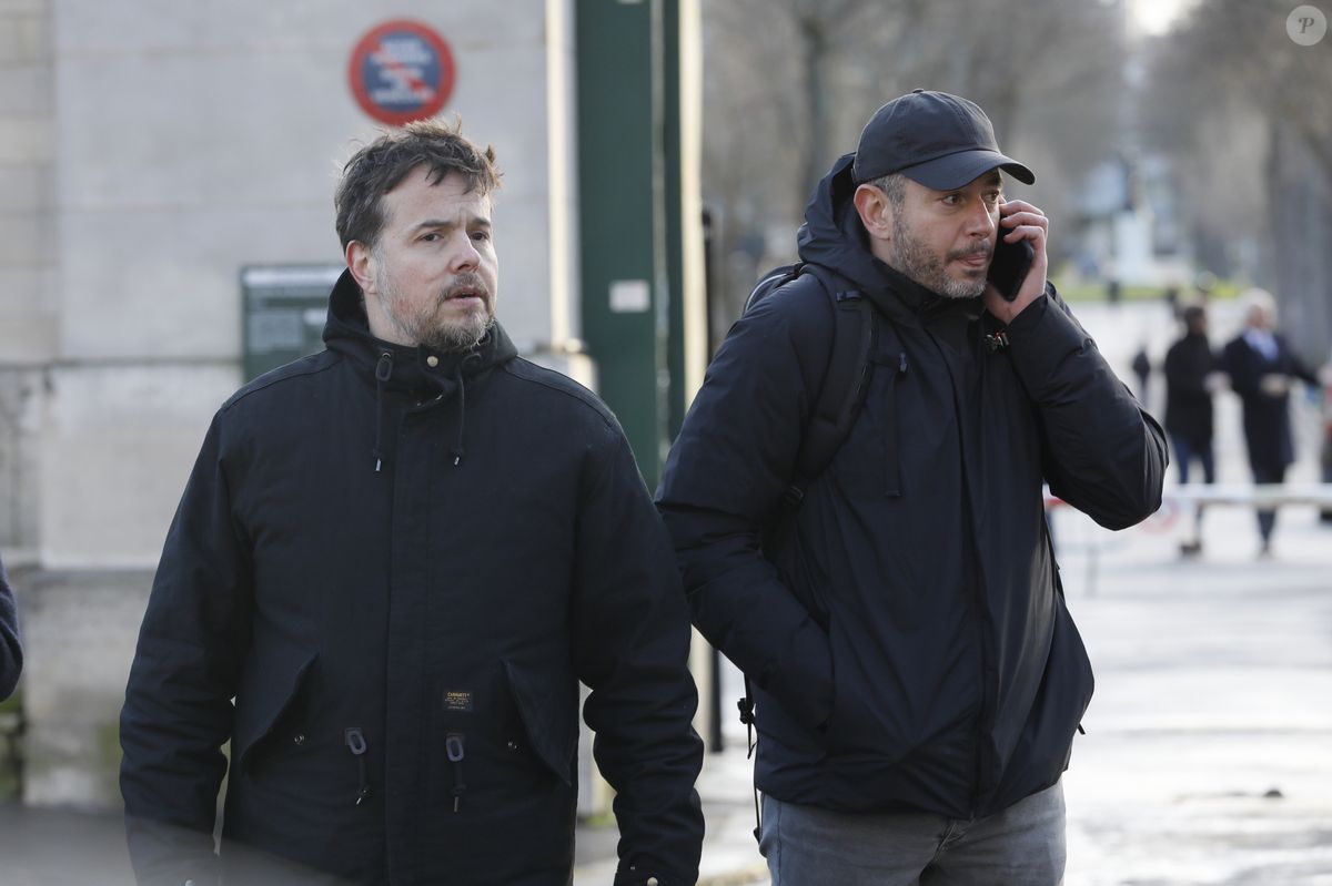 Photo : Exclusif - Nicolas Demorand, Ali Baddou - Sorties des obsèques ...
