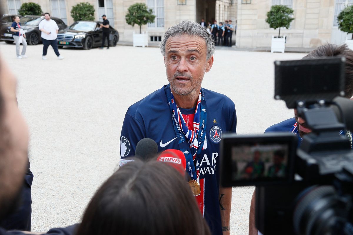 Photo : Luis Enrique (entraineur manager du PSG) - Réception de l ...