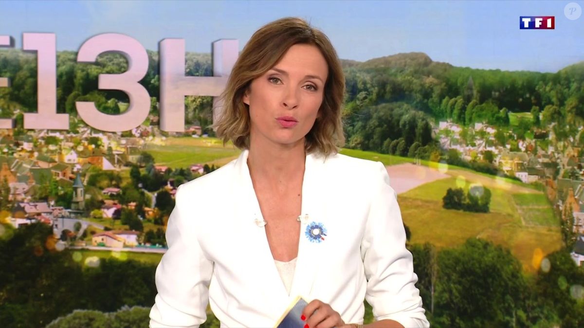 Photo : Isabelle Ithurburu a présenté ce lundi son tout premier journal de 13 heures sur TF1 ...