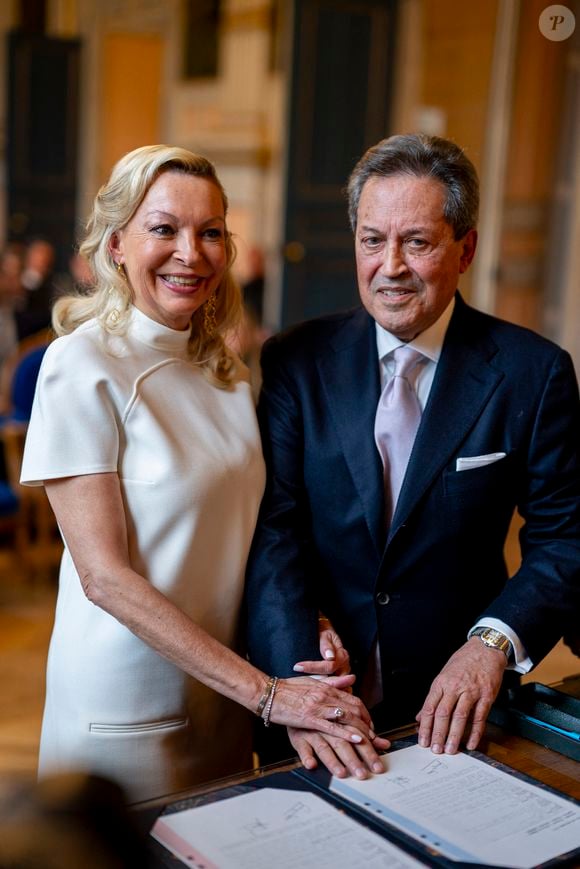 Photo : Georges Fenech et Amélie Leperre-Dimeglio - Mariage civil de ...