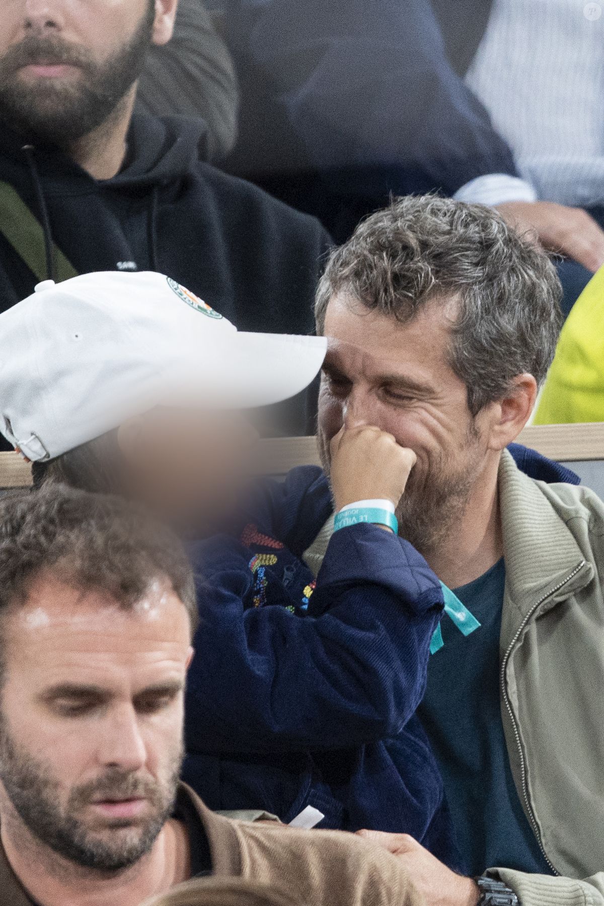 Photo : Guillaume Canet et sa fille Louise dans les tribunes lors des ...