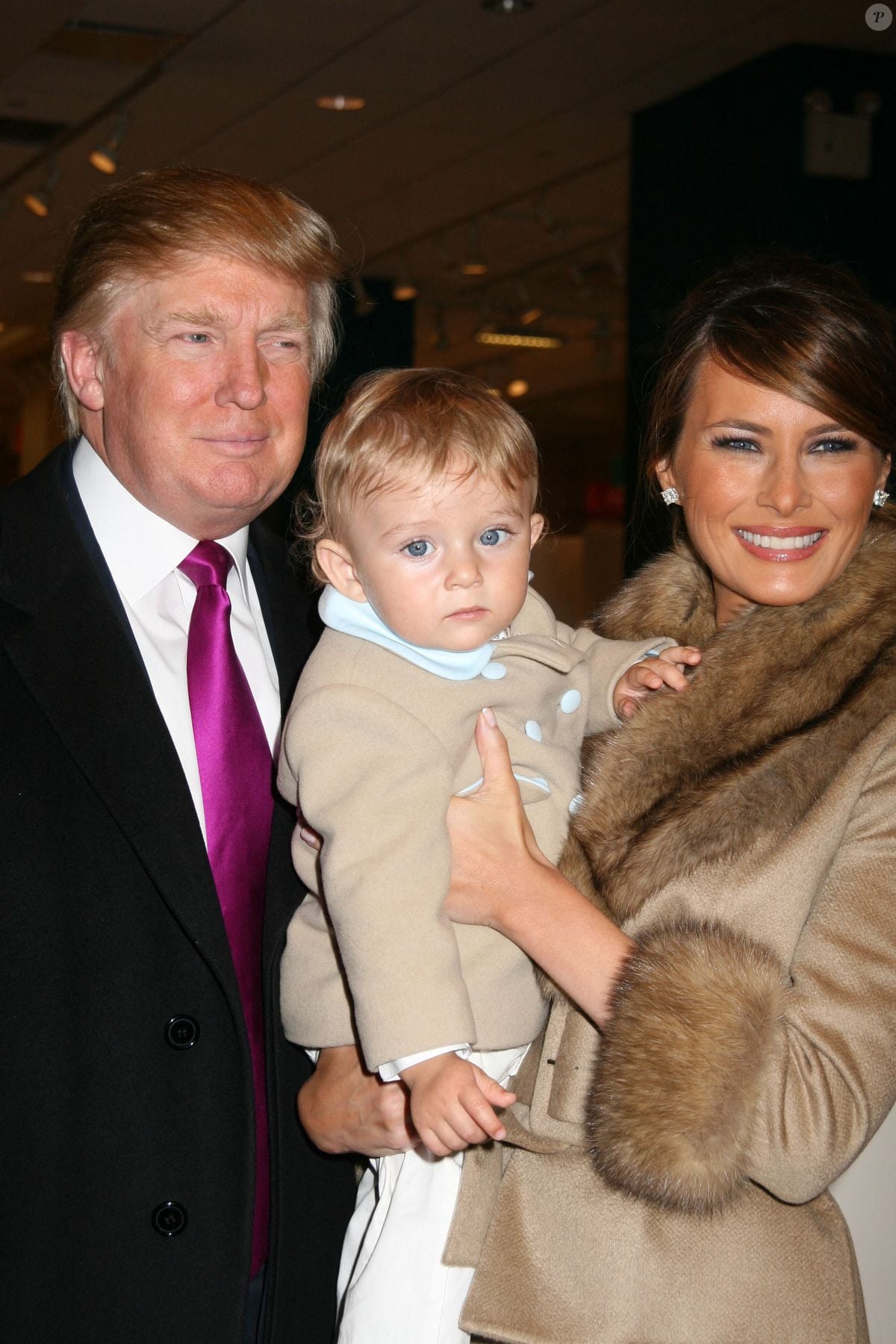 Photo : Donald Trump, Melania Trump et son fils Barron Trump (1 an ...
