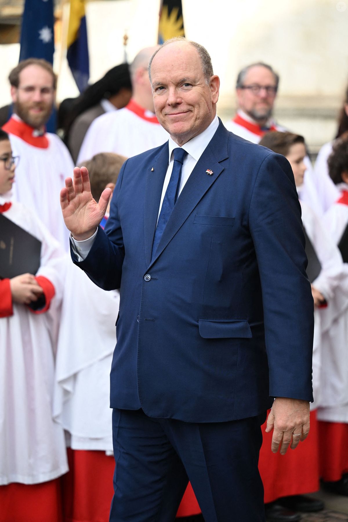 Photo : Le prince Albert II de Monaco quitte la cérémonie annuelle de ...