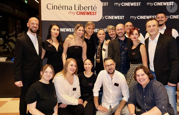 Photo : Exclusif - George Clooney inaugure le cinéma "Liberté" en présence du maire de Brignoles ...